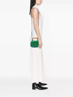 Gucci 1947 Bamboo Top Handle Bag Satchel - Green