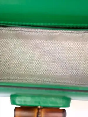 Gucci 1947 Bamboo Top Handle Bag Satchel - Green