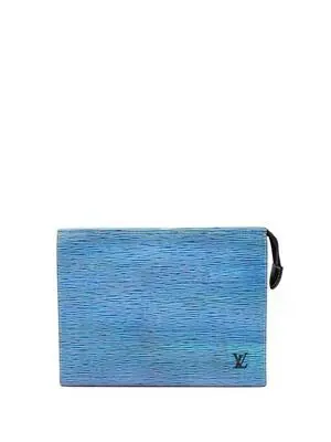LOUIS VUITTON 2017 Epi Denim Toiletry Pouch 26 Clutch Bag - Blue