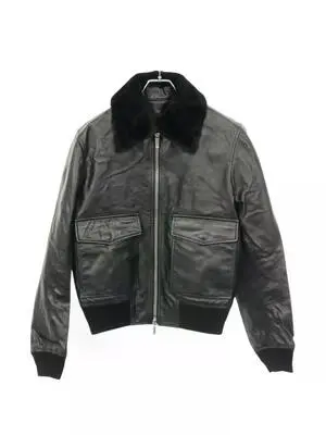 Dior Leather Zip-up Jacket - Black