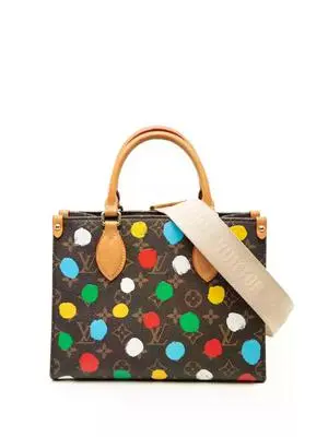 LOUIS VUITTON 2021-2026 Yayoi Kusama Monogram Onthego Pm Satchel - Brown