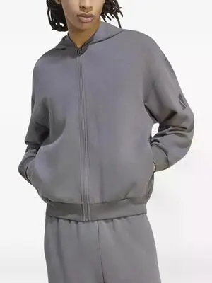 Adidas Relaxed-fit Zip-up Hoodie - Grey