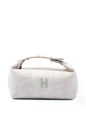 Hermès 2023-2026 Small Wool Bride A Brac Au Carre Case Vanity Bag - Neutrals