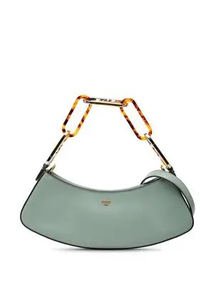 Fendi 2010-2026 Leather O Lock Swing Satchel - Green