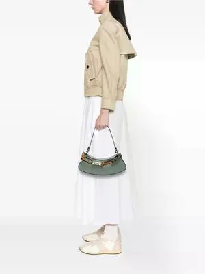Fendi O Lock Swing Satchel - Green