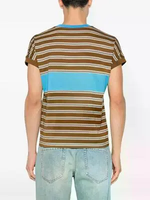 Versace Logo-embroidered Striped T-shirt