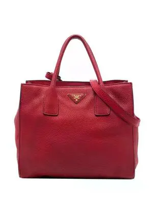 Prada Vitello Daino Convertible Tote Satchel
