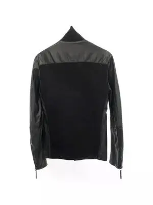 Emporio Armani Panelled Zip-up Jacket - Black
