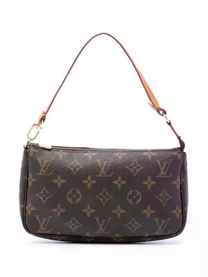 LOUIS VUITTON 1998 Monogram Pochette Accessoires Shoulder Bag - Brown