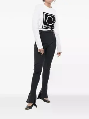 MUGLER Cut-out Flared Trousers - Black
