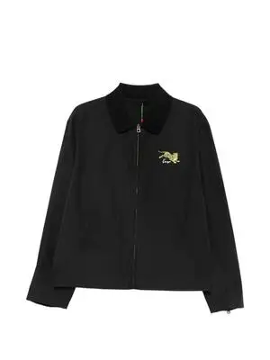 Kenzo Embroidered Tiger Zip-up Jacket - Black
