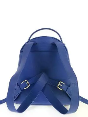 Moschino Logo-plaque Grained-effect Backpack