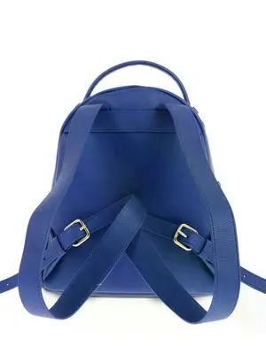Moschino Plaque Grained Effect Backpack - Blue