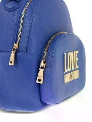 Moschino Plaque Grained Effect Backpack