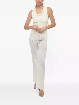 Avenue Montaigne Striped Pattern Flared Hem Trousers