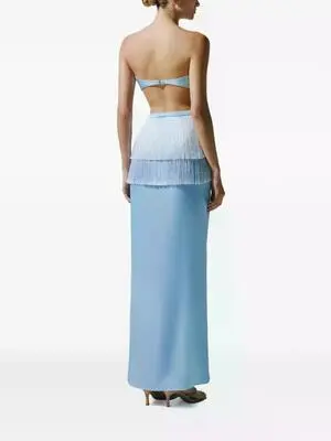 BAOBAB Dua Fringed Maxi Dress - Blue