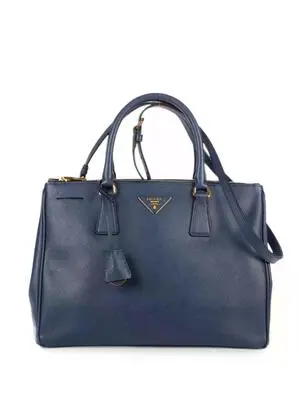 Prada Medium Galleria Double-zip Tote Bag - Blue
