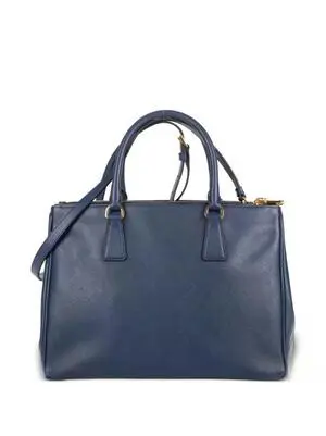 Prada Medium Galleria Double-zip Tote Bag - Blue