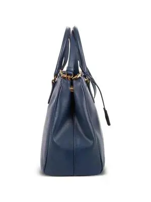 Prada Medium Galleria Double-zip Tote Bag - Blue