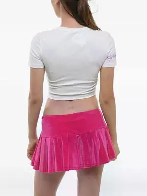 ADRIANA HOT COUTURE Rhinestone Logo Cropped T-shirt