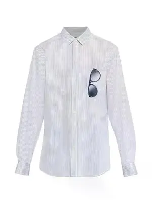 Moschino Striped Graphic-print Shirt - White