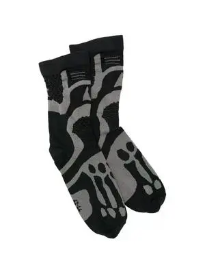 ROA Patterned Socks - Black