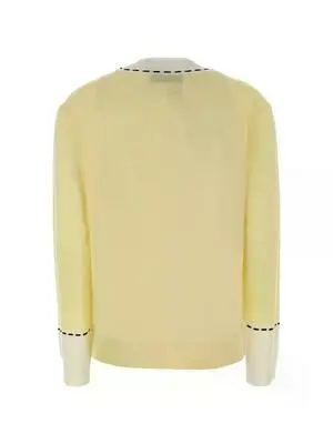 Fendi Selleria Contrast-stitch V-neck Sweater