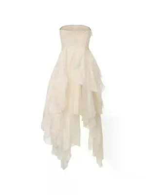 ELYWOOD Ruffled Layered Asymmetric Dress