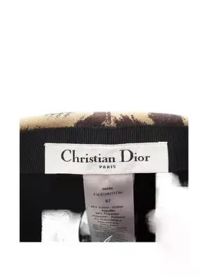 Dior Leopard Print Cotton Cap - Neutrals