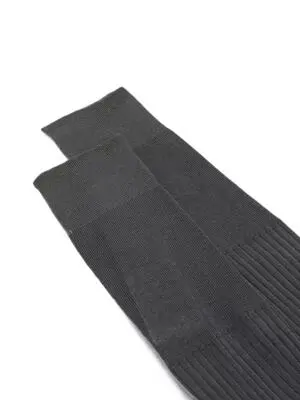 N°21 Ribbed-knit Logo-print Socks