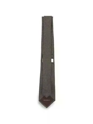 Canali Geometric-pattern Silk-blend Tie