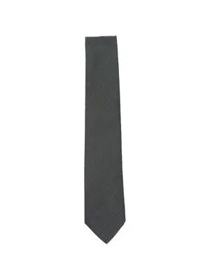 Canali Diagonal-stripe Silk Tie - Grey