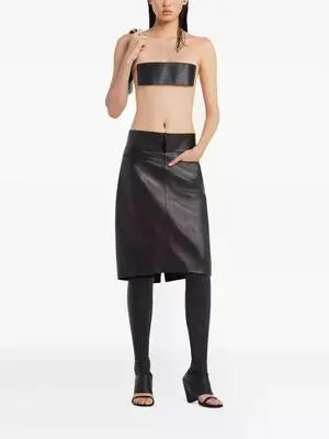 COURREGES Oblique Midi Skirt - Black