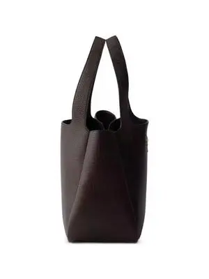 Prada Small Leather Tote Bag - Brown