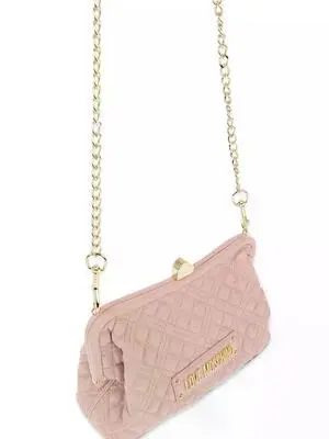 Moschino Quilted Logo-patch Shoulder Bag