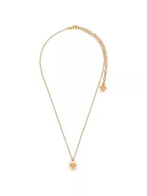 Versace Medusa Head Motif Coin Pendant Necklace