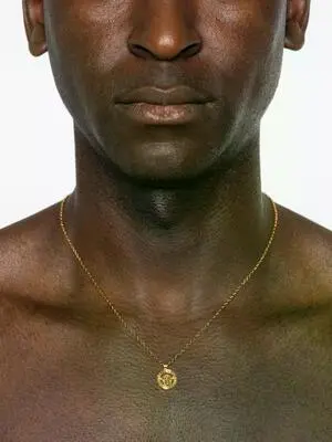 Versace Medusa Head Motif Coin Pendant Necklace