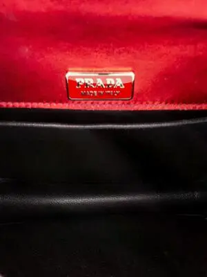 Prada Metallic Vitello Cahier Crossbody Bag