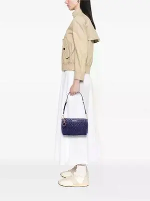 Miu Miu 2010-2026 Matelasse Nappa Crystal Charm Shoulder Bag - Purple