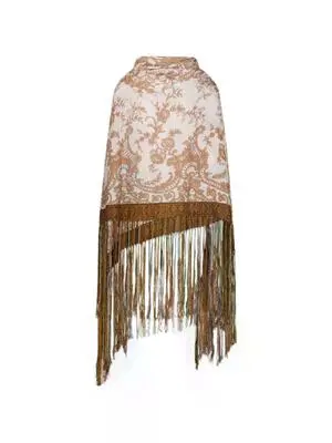 PIERRE-LOUIS MASCIA Fringed Floral-print Scarf - Neutrals