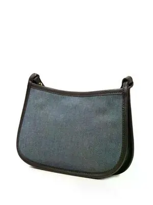 Fendi 2000-2010 Denim Pochette Crossbody Bag - Blue