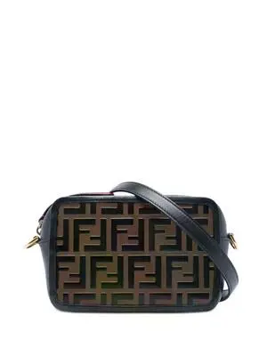 Fendi 2010-2026 Mini Zucca Embossed Leather Camera Bag Crossbody Bag - Brown