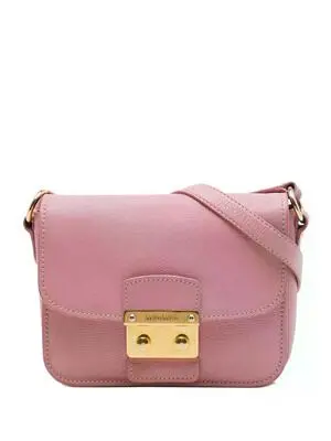 Miu Miu 2010-2026 Goatskin Madras Crossbody Bag - Pink