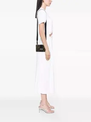 Fendi 2010-2026 Zucca Canvas Convertible Baguette Pouch Crossbody Bag - Brown