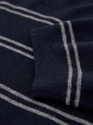 REISS Sabrina Wool-blend Striped Knit Top With Cashmere