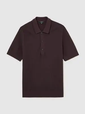 REISS Warren Polo Shirt - Dark Bordeaux