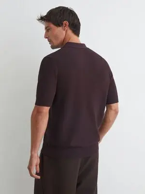 REISS Warren Polo Shirt - Dark Bordeaux