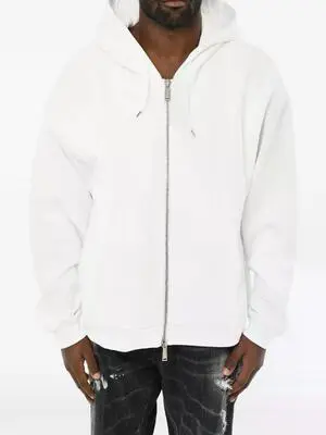 Dsquared2 Full-zip Drawstring Hoodie - White
