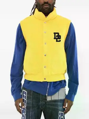 Dsquared2 Monogram-embroidered Sleeveless Gilet - Yellow