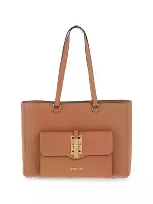 Moschino Love Logo-embossed Shoulder Bag - Brown